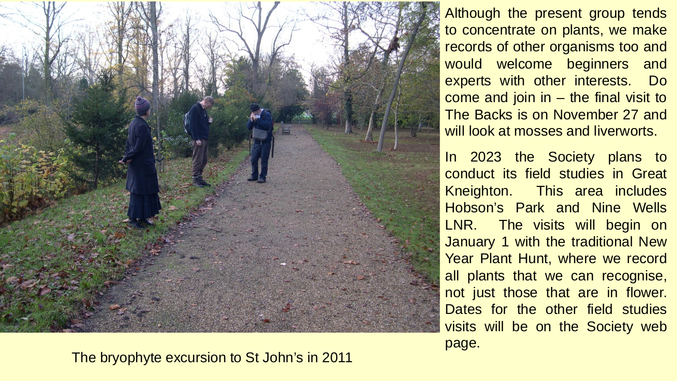 The Backs: the CNHS study area for 2022 | Cambridge Natural History Society